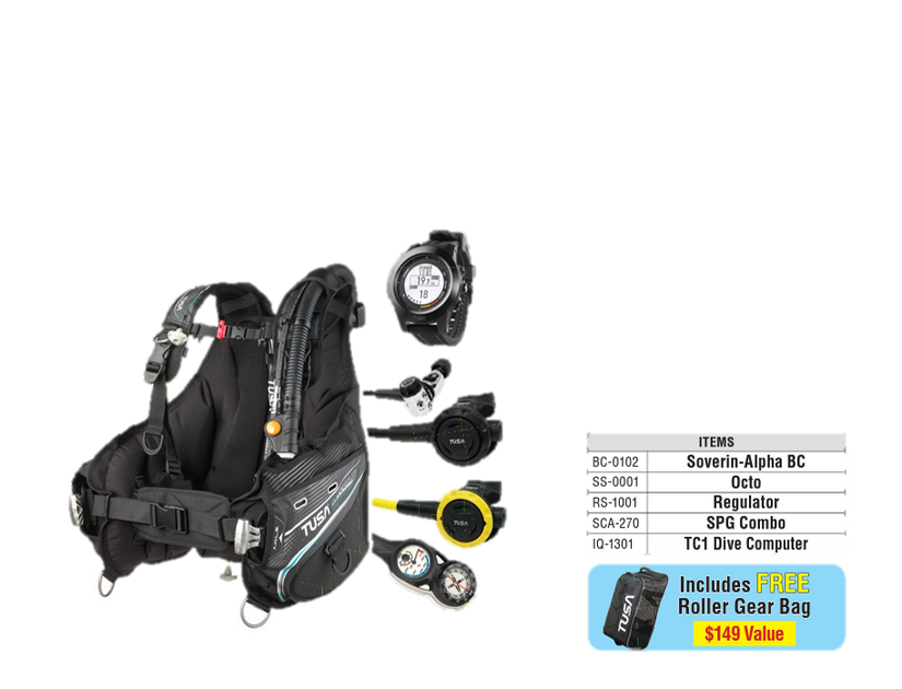 TUSA Soverin-Alpha TC1 Gear Package | Beach Cities Scuba